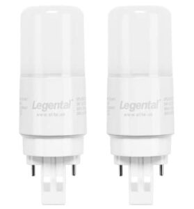 silverlite [plug&play] lengental 5w(13w cfl equivalent) led stick pl bulb gx23-2 pin base, 550lm, cool white(5000k), driven by 120-277v and cfl ballast, ul classified, 2 pack