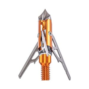 rage 3 blade chisel tip x crossbow broadhead 1.6" cut, orange (60200)