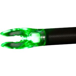 nockturnal fit universal size green lighted arrow archery nocks, 3 pack, model:nt-305