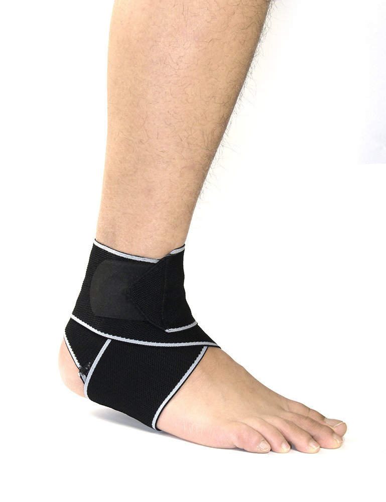 Lareinae Breathable Ankle Support Compression Brace with Adjustable Strap, Great for Runners, Ankle Sprain, and Swelling and Plantar Fasciitis, Instant Pain Relief, Suitable for Men&Women