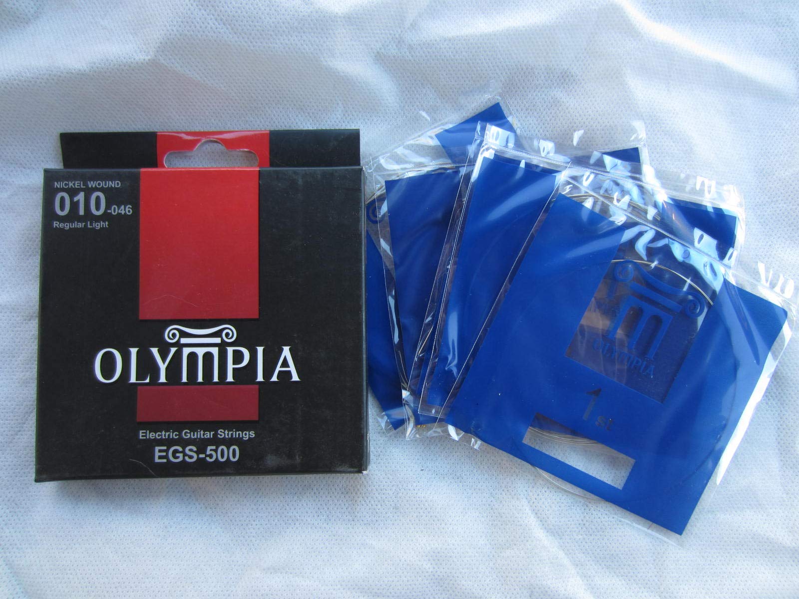 Olympia Elecrtic-Guitar Strings, Nickel Wound, EGS-500, 10-46 ga.