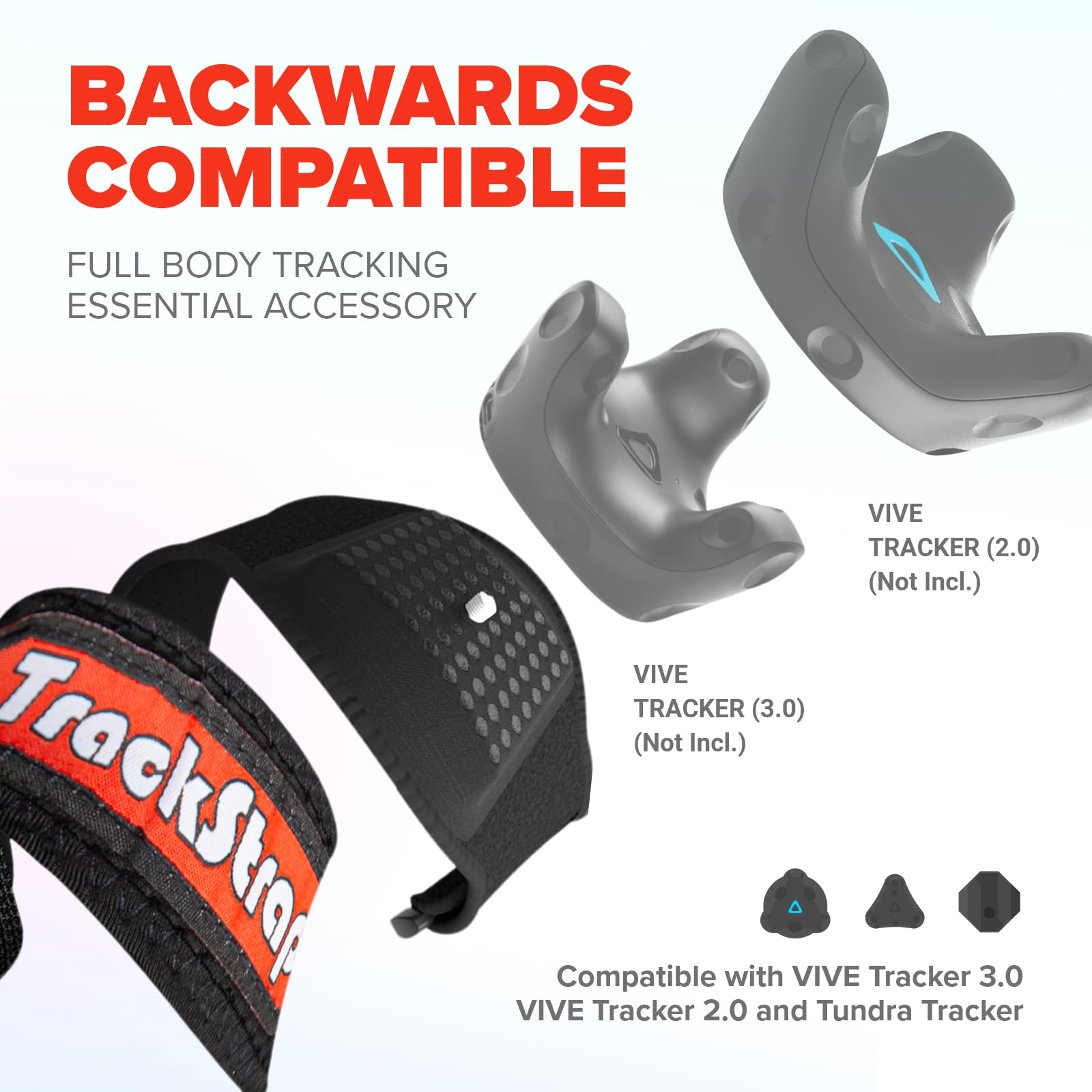 Rebuff Reality TrackStrap Vive Ready FBT Bundle for Vive Tracker 3.0, Original Tracker, and Tundra Tracker (TrackStrap (2 Units)) (Trackers not Included)