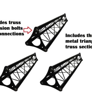 15' Wide Crank Triangular Trussing Mobile DJ Lighting Truss System Triangle 10" Diameter Trussing Instead of 6" Like Other Brands