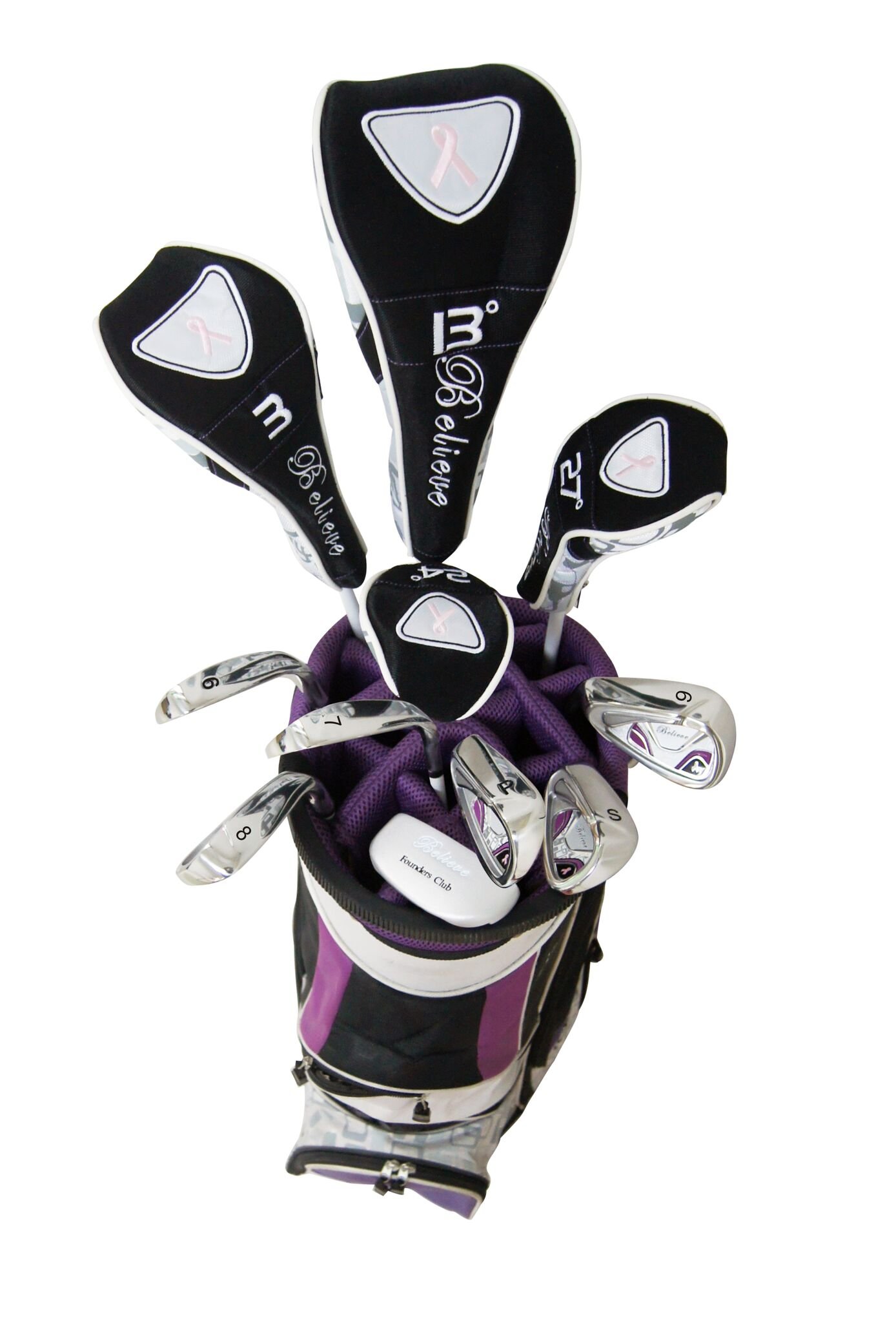 Founders Club Left Handed Believe Ladies Complete Golf Club Set Purple Left Handed (Standard)