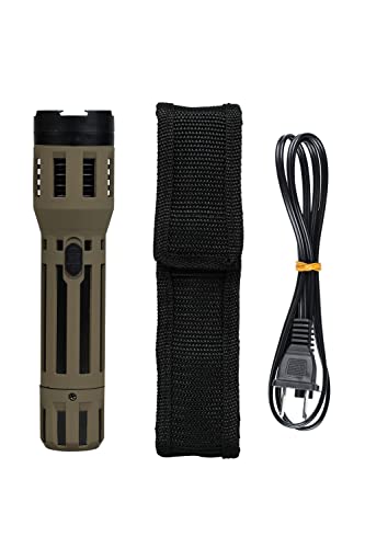 SABRE Stun Gun with LED Flashlight, Powerful Pain Inducing 1.820 µC Charge, 120 Lumens, Rechargeable Battery, Safety Switch, Includes Wrist Strap and Belt Holder