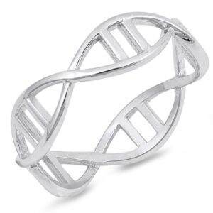 closeoutwarehouse 925 sterling silver dna design ring size 7