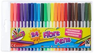 artbox fine tip fibre colouring pen (pack of 24)