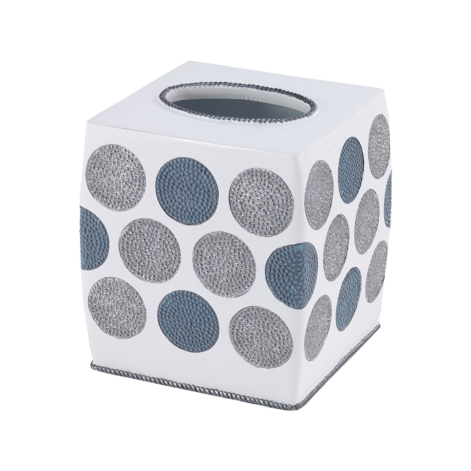 Avanti Linens - Tissue Box Cover, Stylish Home Decor (Dotted Circles Collection)