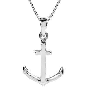 aeravida nautical anchor cross of hope .925 sterling silver pendant necklace