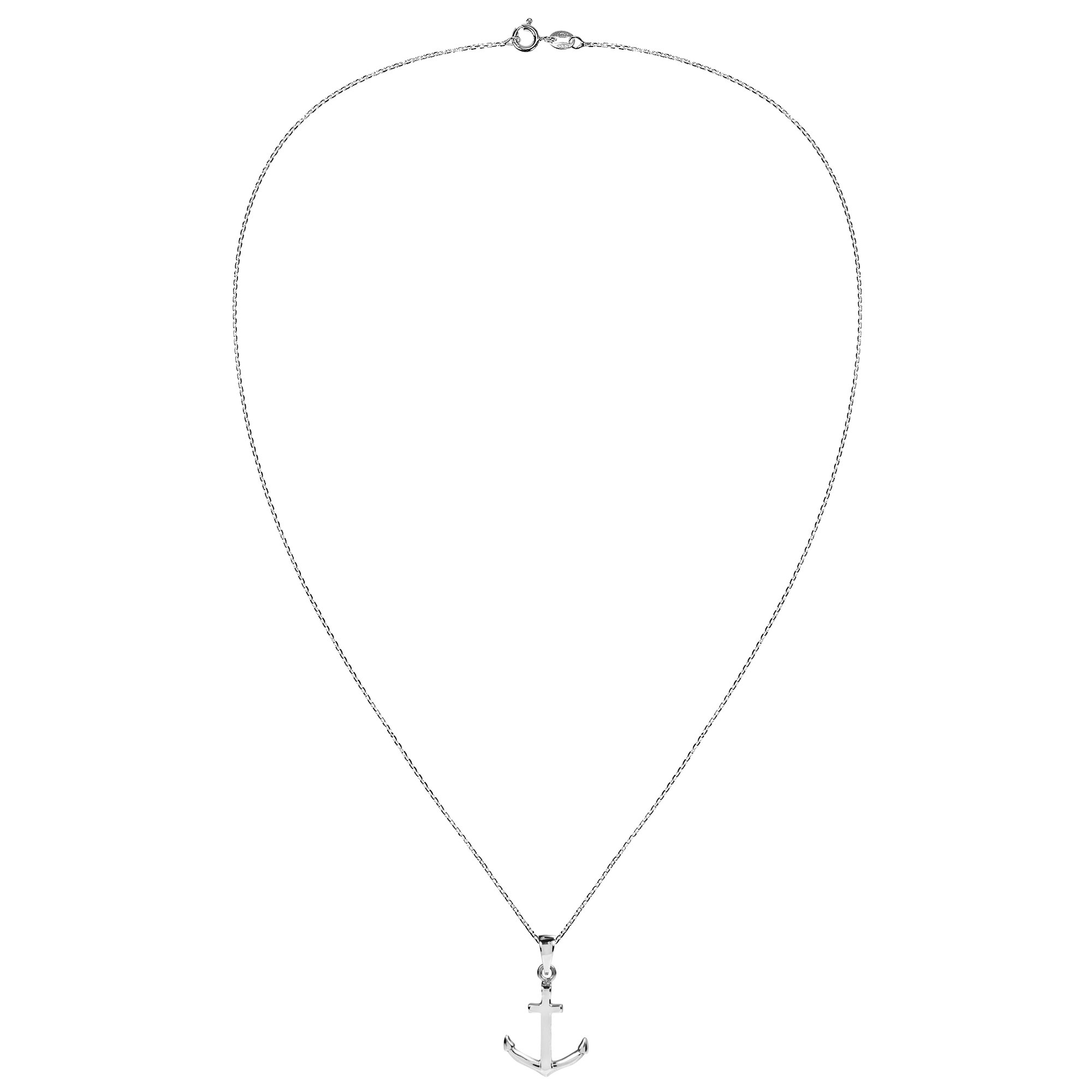 AeraVida Nautical Anchor Cross of Hope .925 Sterling Silver Pendant Necklace