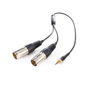 saramonic locking 1/8" male to dual xlr male output cable for saramonic receivers (sr-um10-cc1), 3.5mm to dual xlr m