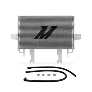 mishimoto mmtc-f2d-99sl transmission cooler compatible with ford 7.3 powerstroke 1999-2003 silver