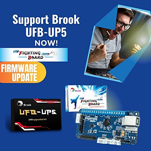 Brook PS4+ Audio Fighting Board - Pre-installed header version, Arcade Stick PCB for PS4, PS3, Switch Consoles and PC, Upgradable with UFB-UP5