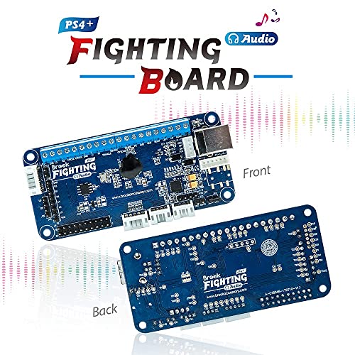 Brook PS4+ Audio Fighting Board - Pre-installed header version, Arcade Stick PCB for PS4, PS3, Switch Consoles and PC, Upgradable with UFB-UP5