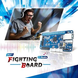 Brook PS4+ Audio Fighting Board - Pre-installed header version, Arcade Stick PCB for PS4, PS3, Switch Consoles and PC, Upgradable with UFB-UP5