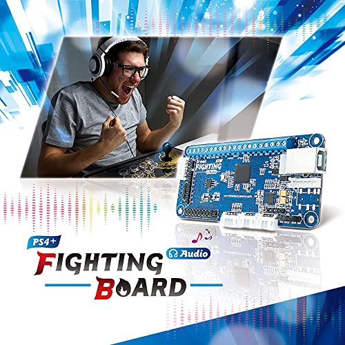 Brook PS4+ Audio Fighting Board - Pre-installed header version, Arcade Stick PCB for PS4, PS3, Switch Consoles and PC, Upgradable with UFB-UP5