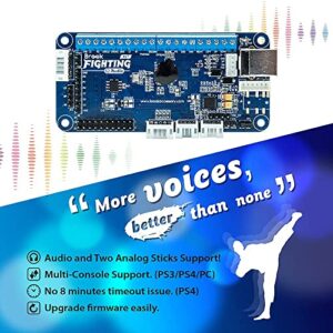 Brook PS4+ Audio Fighting Board - Pre-installed header version, Arcade Stick PCB for PS4, PS3, Switch Consoles and PC, Upgradable with UFB-UP5