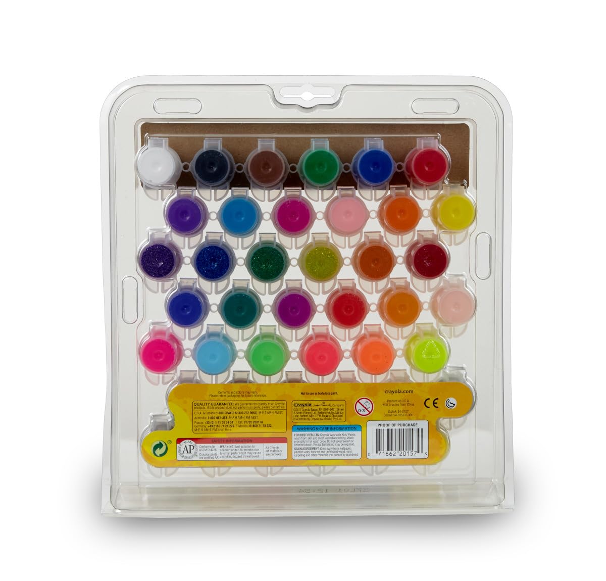 Crayola Kids Washable Paint Set, 42 Ct. Gift for Kids, Ages 3, 4, 5, 6, 7, Assorted