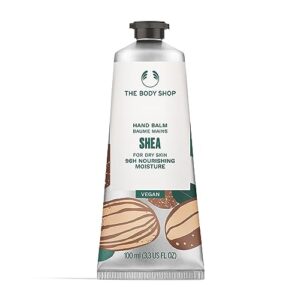 the body shop shea hand balm - for dry skin - vegan - 3.3 fl oz