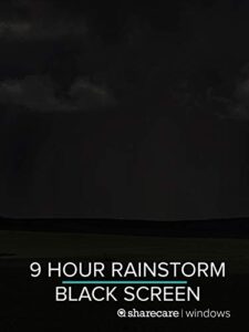 9 hour rainstorm for sleep black screen