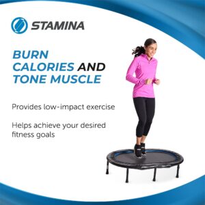 Stamina Fitness Trampoline - Exercise Trampoline with Smart Workout App - Indoor Trampoline Fitness Rebounder