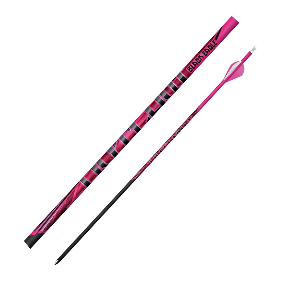 Outlaw Pink Fletched Arrows - .005" 6 Pack - 500.