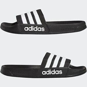 adidas Men's Adilette Shower Slides Black/White/White 9