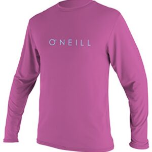 O'Neill Youth Basic Skins UPF 50+ Long Sleeve Sun Shirt, Fox Pink, 6