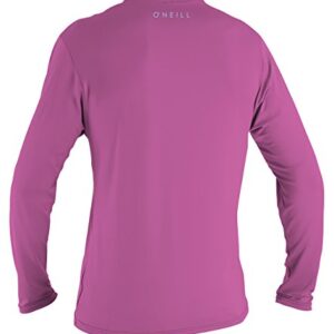 O'Neill Youth Basic Skins UPF 50+ Long Sleeve Sun Shirt, Fox Pink, 6