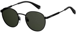 polaroid sunglasses pld 2053/s oval sunglasses, black/polarized gray, 51mm, 20mm