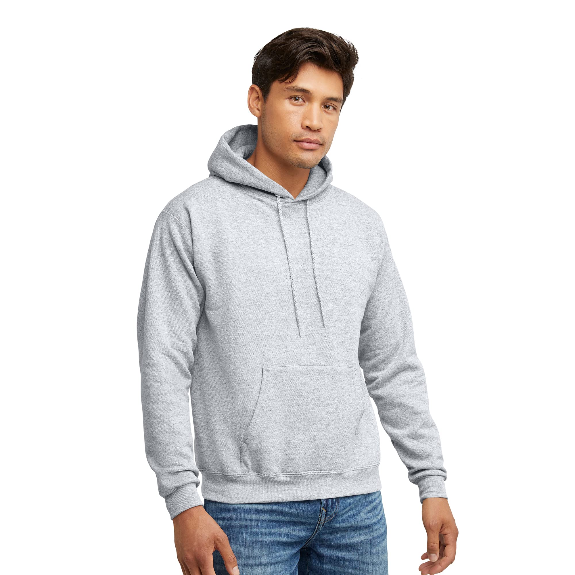 Hanes Men's Pullover EcoSmart Hooded Sweatshirt, ash, 5X Large