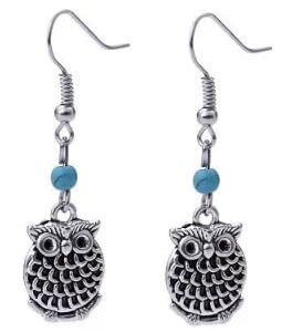 CUTIEJEWELRY Owl Bird For Women Ladies Jewelry Dangle Earrings (Owl) 4 PAIRS