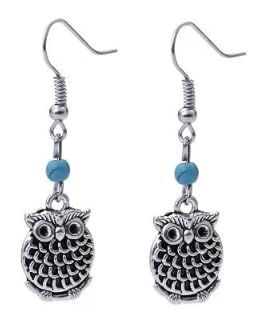 CUTIEJEWELRY Owl Bird For Women Ladies Jewelry Dangle Earrings (Owl) 4 PAIRS