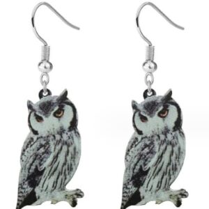 CUTIEJEWELRY Owl Bird For Women Ladies Jewelry Dangle Earrings (Owl) 4 PAIRS