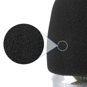 SUNMON Microphone Foam Windscreen Cover for Blue Yeti, Yeti Pro and Yeti X Microphones, the Mic Pop Filter Mask Shield also suit MXL and Audio Technica (Black)