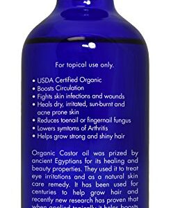 Organic Castor Oil by Zongle, 4 OZ – 100% Pure for Eyelashes, Face, Skin, Belly Button, occasional Constipation, Hair Growth, Eyebrows, Body, Lashes – USDA Certified, Therapeutic Grade