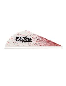 bohning true color 2" blazer vanes white blood splatter blazer vane, 36pk