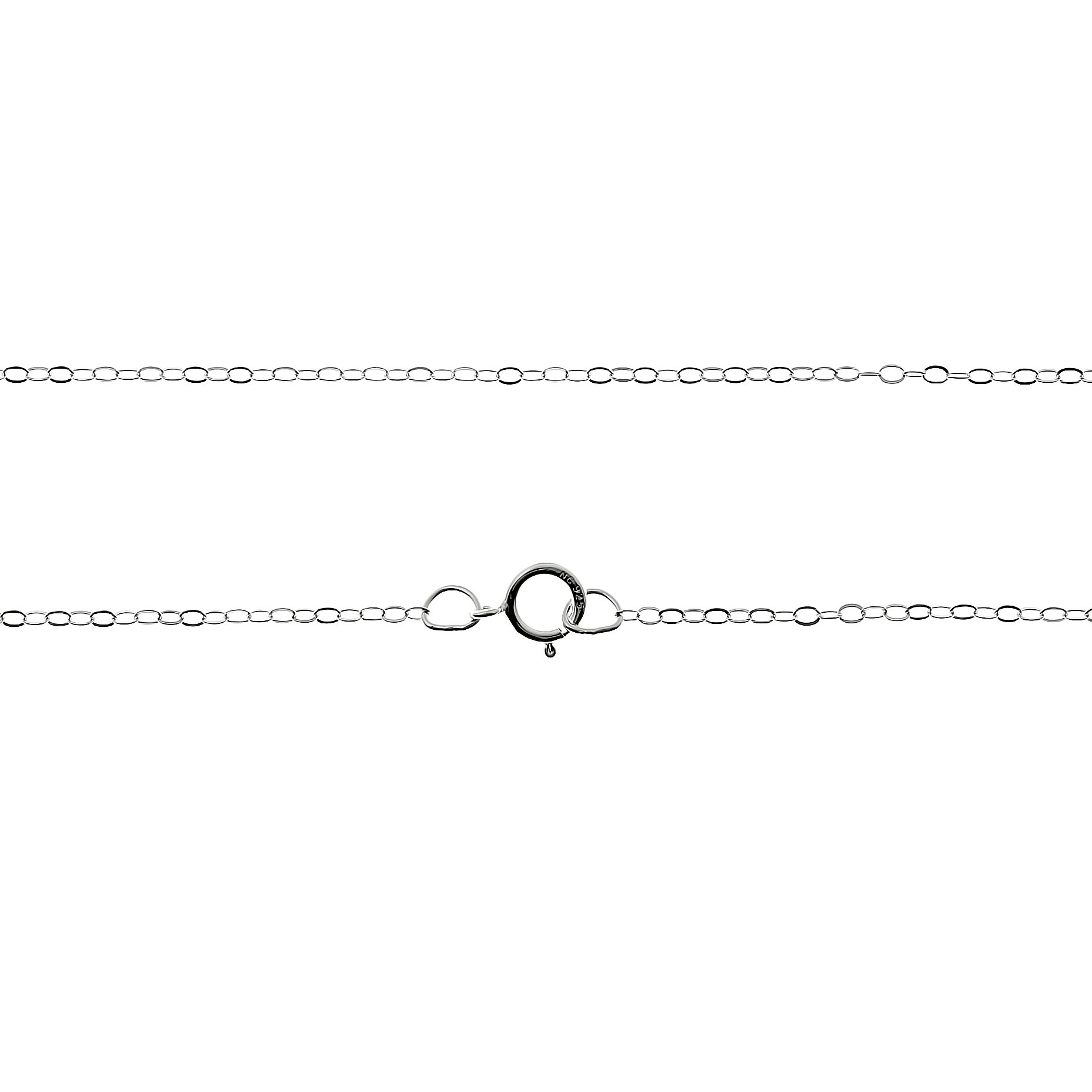 AJ's Collection Personalized Necklace Open Sterling Silver (20.0)