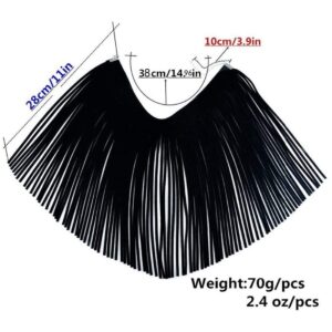 Mrotrida Tassel Bib Necklaces Long Velvet Fringe Choker African Chunky Necklace Jewelry for Women Party Beach