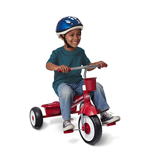 Radio Flyer 4-in-1 Stroll 'N Trike, Red Tricycle for Toddlers Age 1-5, Toddler Bike