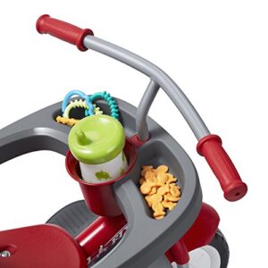 Radio Flyer 4-in-1 Stroll 'N Trike, Red Tricycle for Toddlers Age 1-5, Toddler Bike