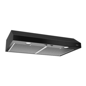 broan-nutone 24-inch under-cabinet 4-way convertible range hood with 2-speed exhaust fan and light,black