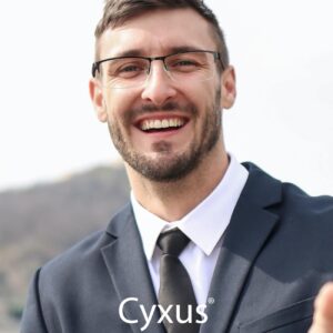 Cyxus Blue Light Blocking Computer Glasses for Men Semi Rim Glasses Crystal Lens UV Blocking Gaming Eyeglasses Black Frame