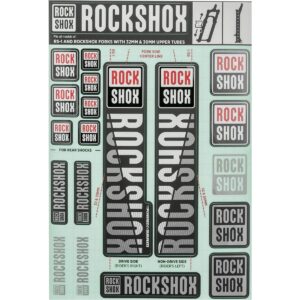 rockshox decal kit, 30/32mm, white color matching