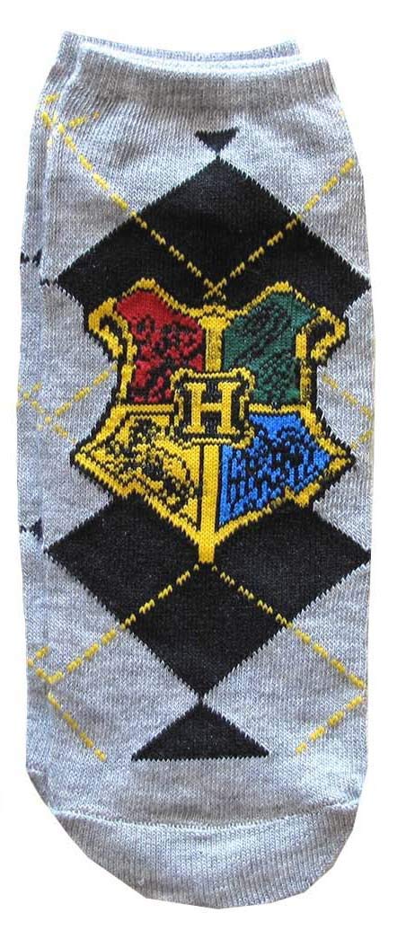 Hyp Harry Potter House Crests Argyle Pattern Juniors/Womens 5 Pack Ankle Socks