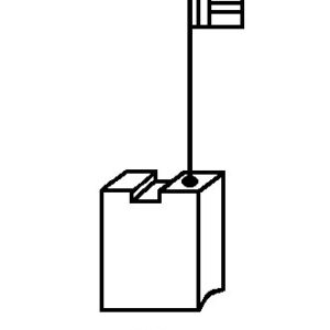 Buildalot Specialty Carbon Brushes 0751_Baier_BMF500 for Baier Brickwork slot miller BMF500 - With Cable and Connector