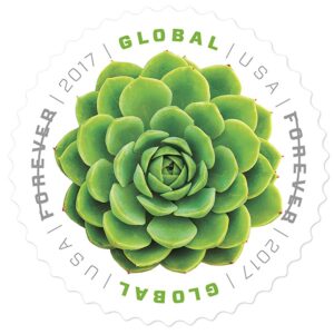 2017 USPS Global Green Succulent International Forever Stamps Sheet of 10