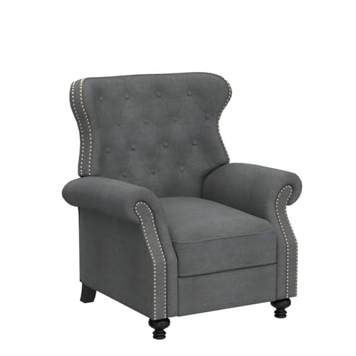 Christopher Knight Home Walder Tufted Fabric Recliner, Charcoal