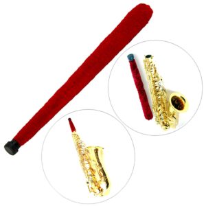 luvay alto sax saxophone pad saver, brush cleaner maintain care tool (red)