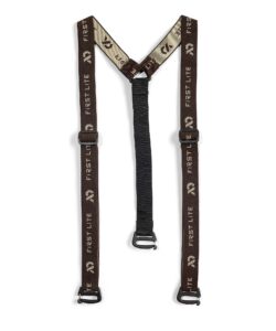 first lite suspenders - adjustable stretch nylon pant suspenders - brown/tan - one size